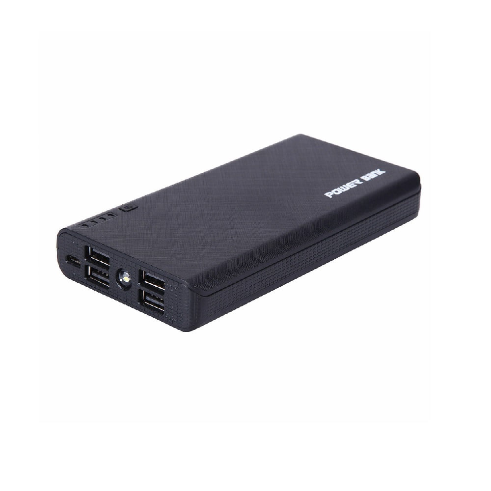 Solar rechargable Portable 20000mAh 4 USB External Power Bank Black ...