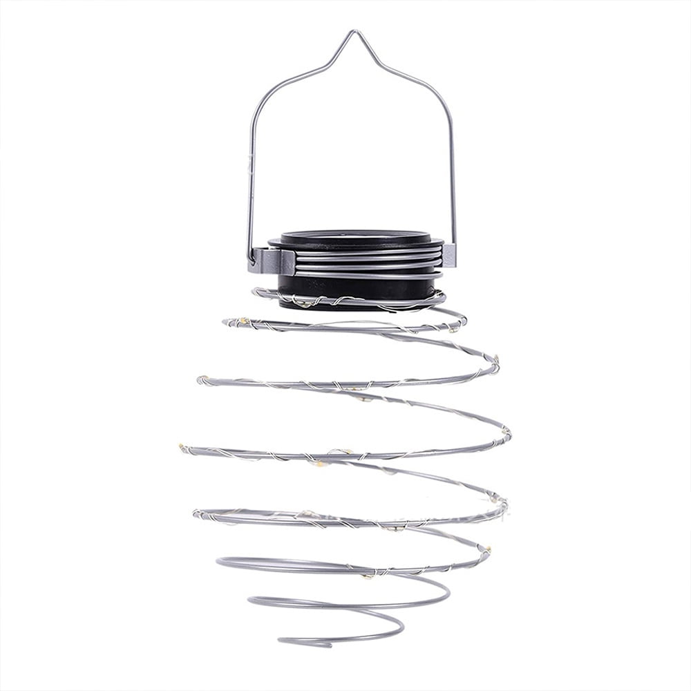 Solar spiral LED lantern, solar garden light outdoor decorative pendant ...