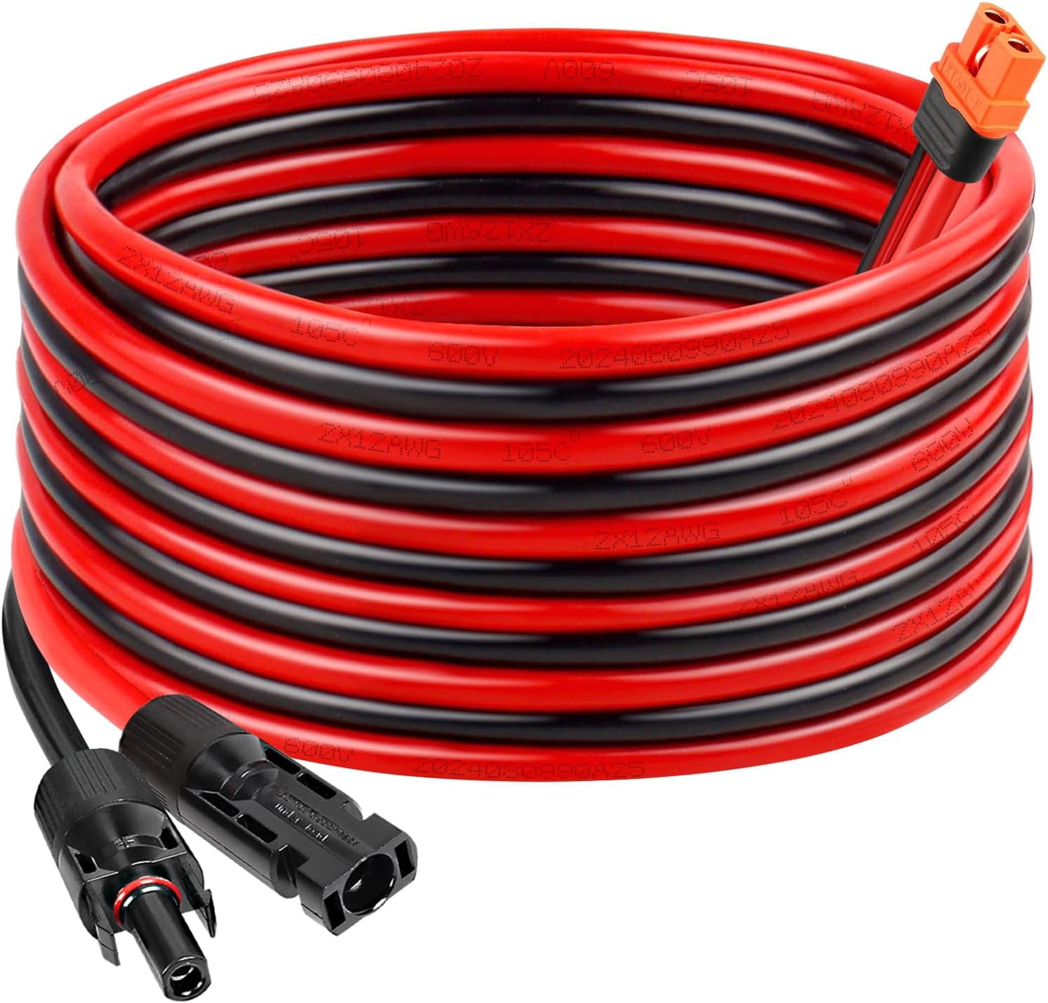Solar to XT60i 12AWG 20FT Panel Connector XT60i-F Extension for ...