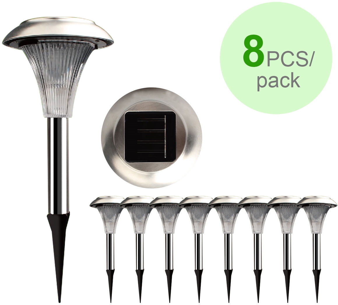 SolarEK Solar LED Garden Path Stake Lights, Color Changing, Landscape ...