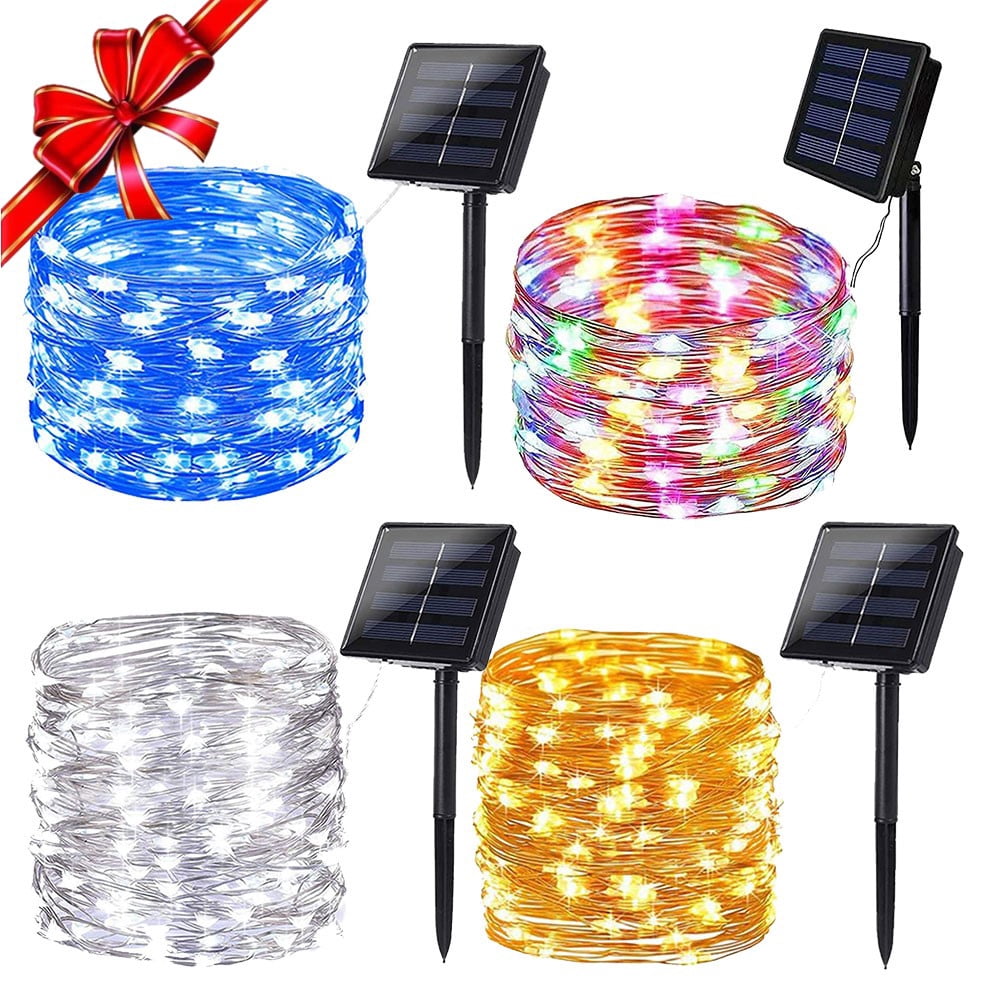 OriginalSoucing 200 LED Solar String Lights Solar Power Lights 8 Modes ...