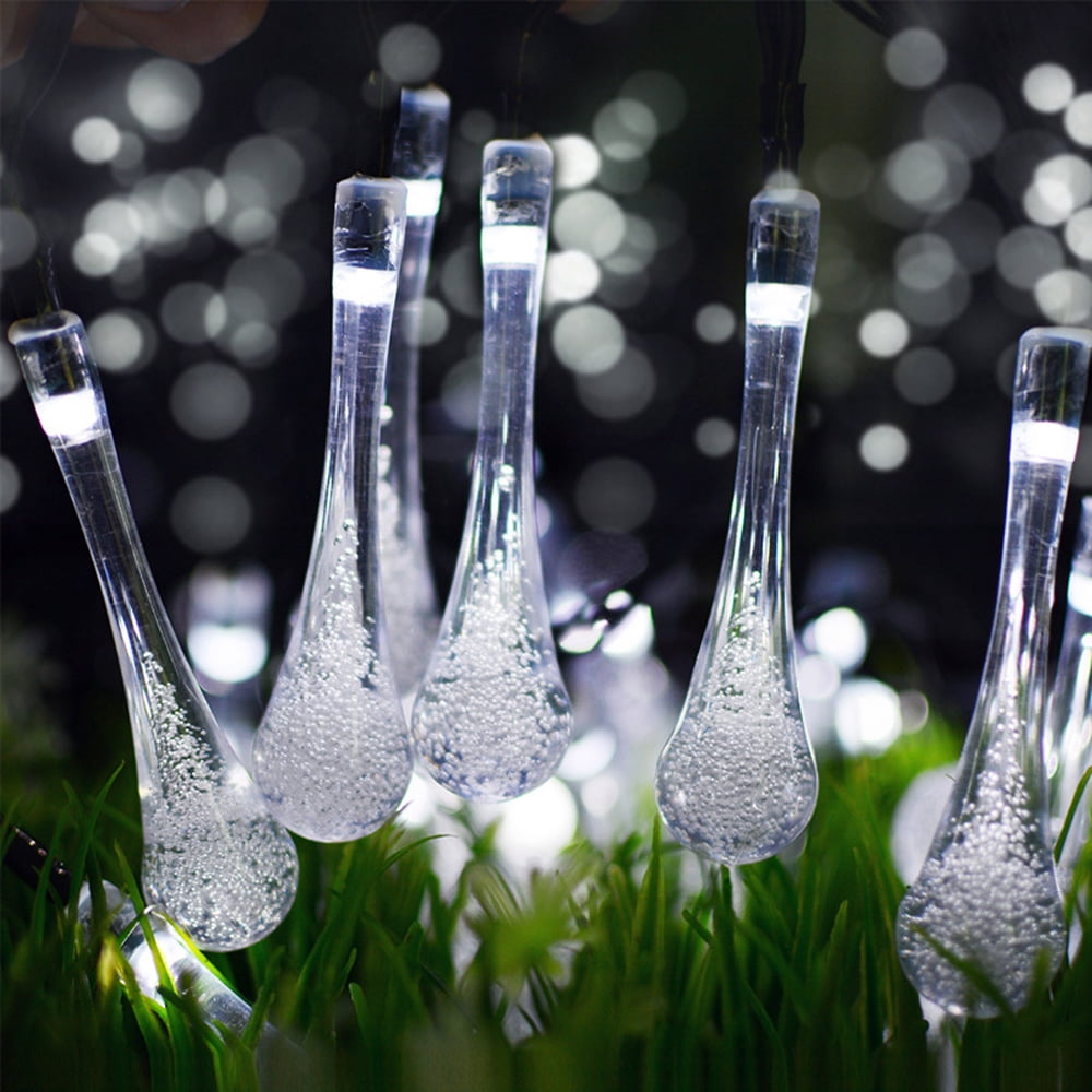 OriginalSourcing 30 Leds Solar Water Drop Light String for Outdoor ...