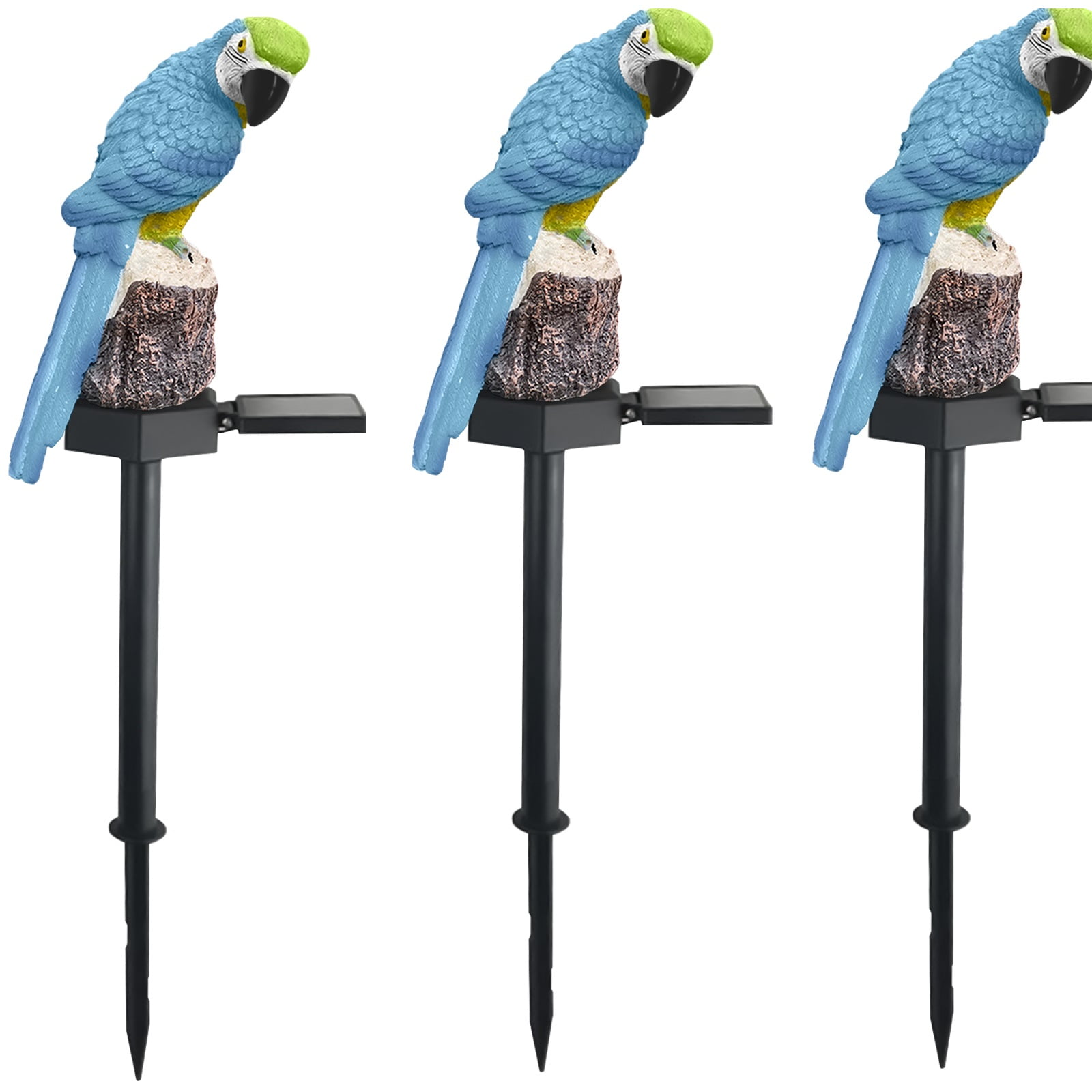 SolarEra 3Pcs Solar Parrot Garden Lights Outdoor, Christmas Decorations ...