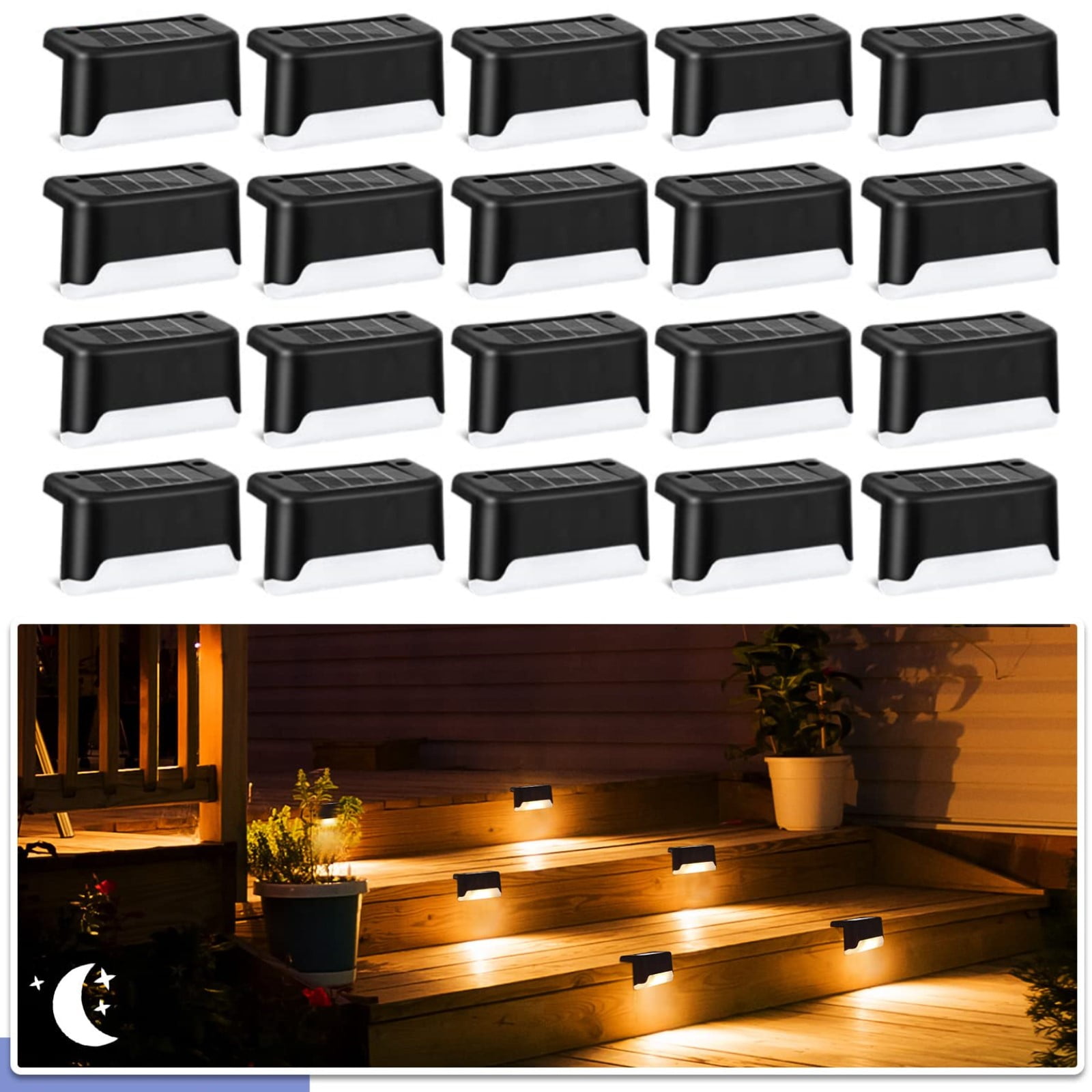 OriginalSourcing LED Solar Deck Lights for Outdoor Steps Decorating ...