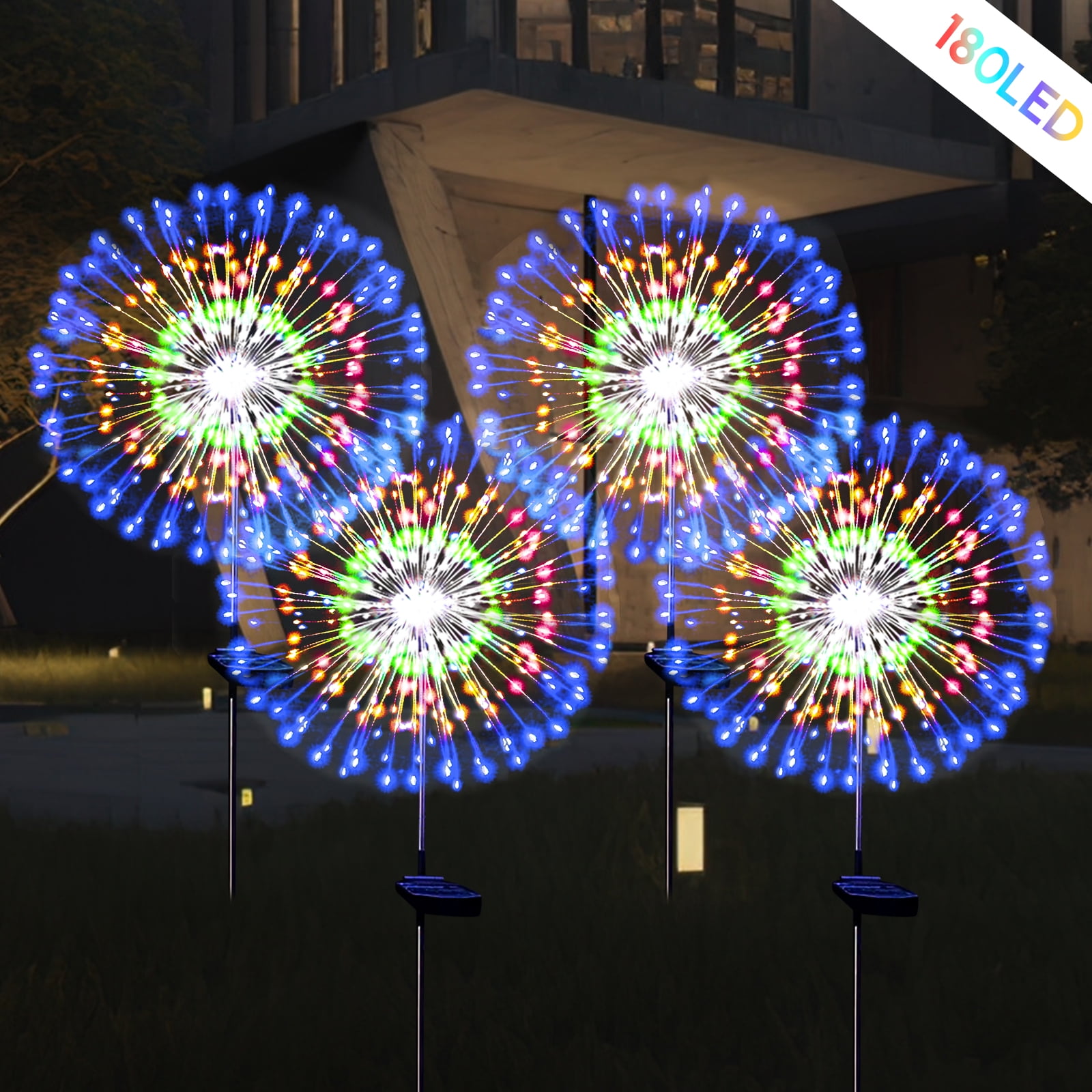 Solarera Outdoor Solar Fireworks Light 180 Led 8 Modes Ip65