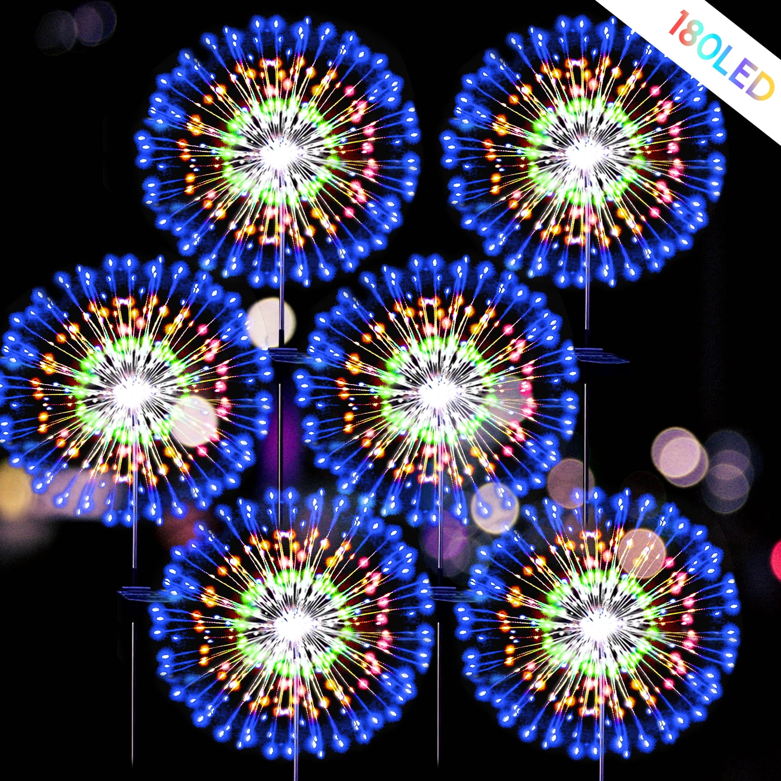 OriginalSourcing Solar Fireworks Light IP65 Waterproof 180 LED Light ...