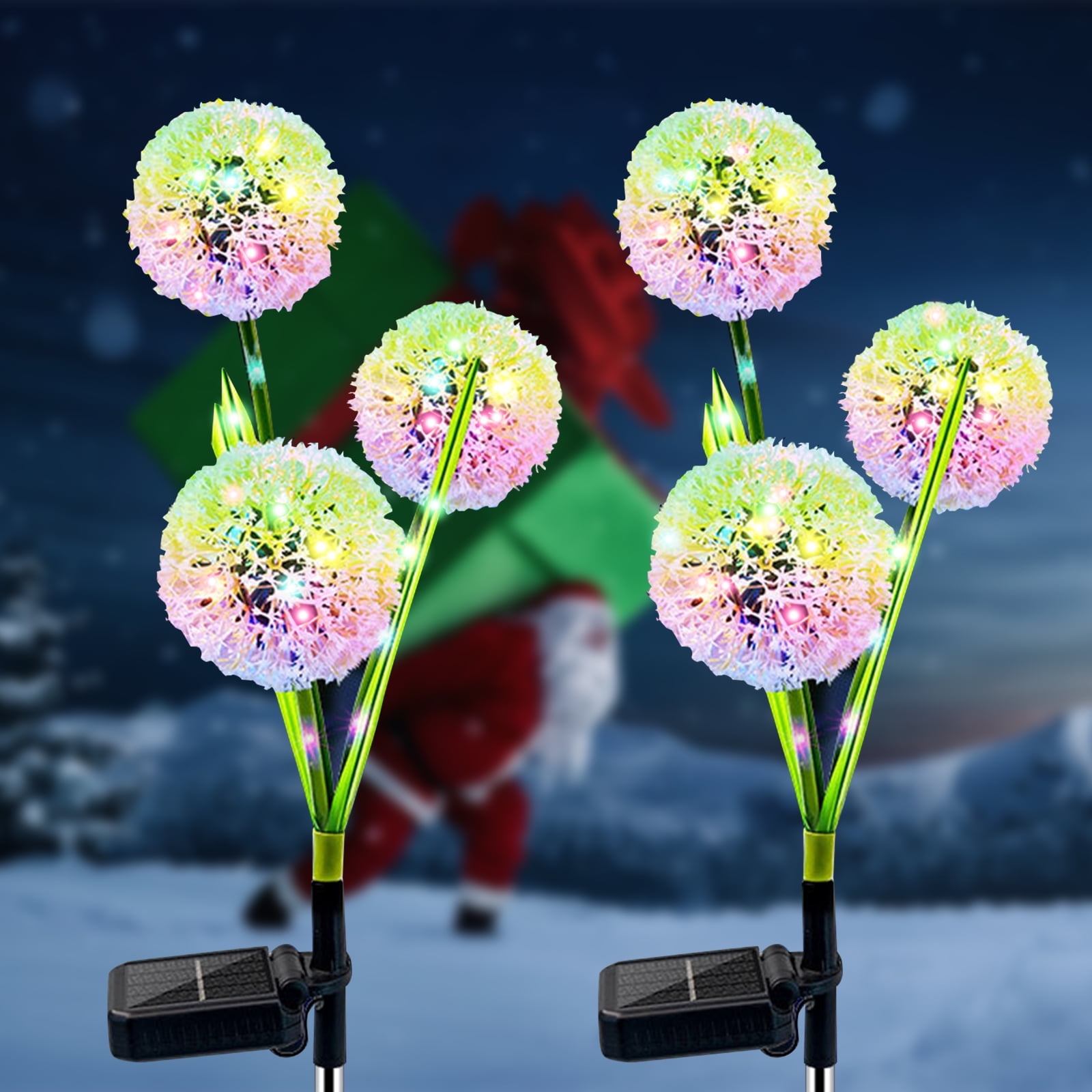 OriginalSourcing Solar Garden Lights, 2 Pcs Solar Dandelion Garden ...