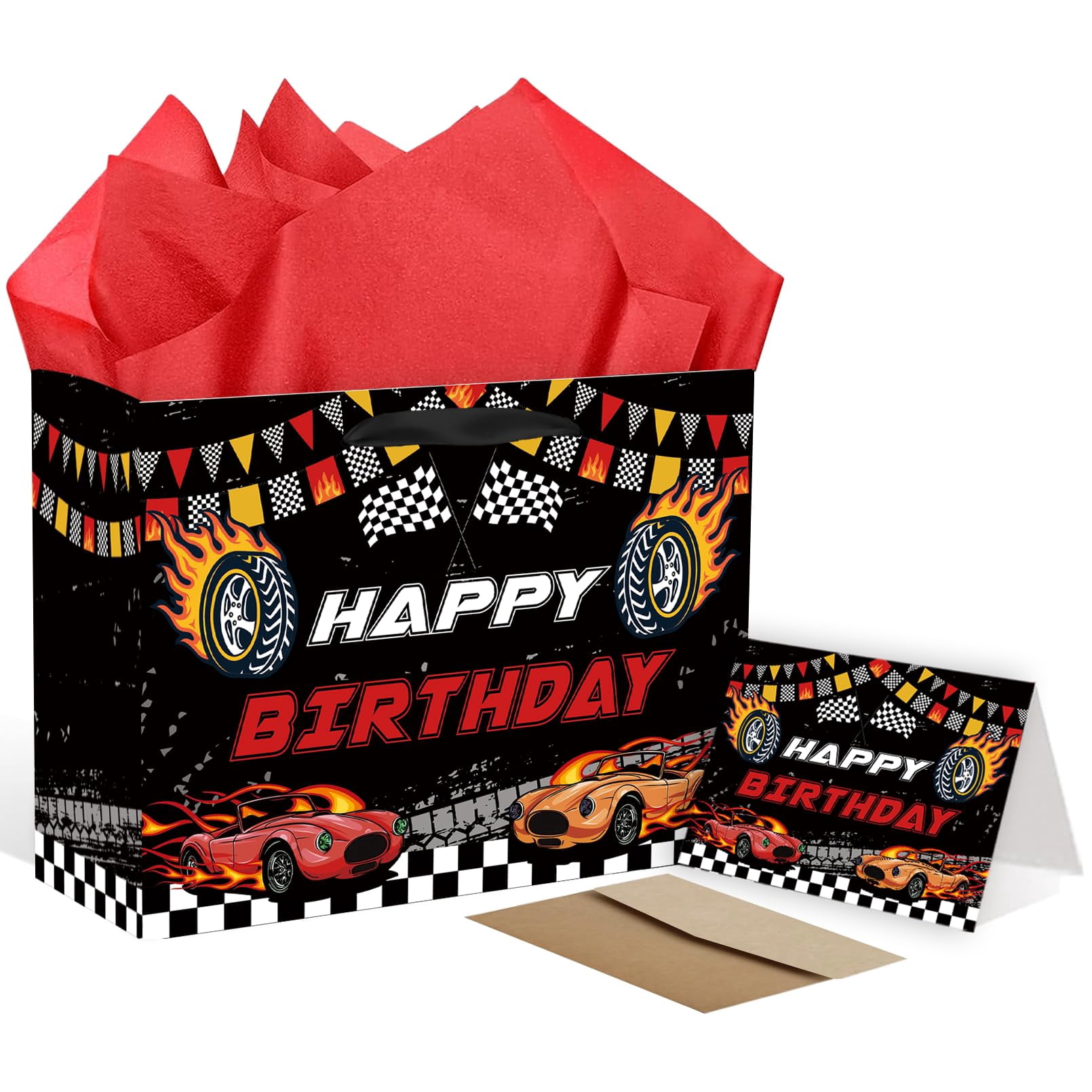 SolarGlory Race Car Gift OKA4 Bag - Extra Large Cars Gift Bags for ...