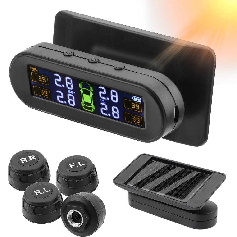 SolarGuard Wireless TPMS with 4 External Sensors, Real-Time Tire ...