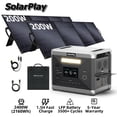 SolarPlay 2400W/2160Wh Portable Power Station, with 2 x 200W Solar ...