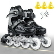 SubSun Boys & Girls Adjustable Rollerblades with Light Wheels, Blue ...