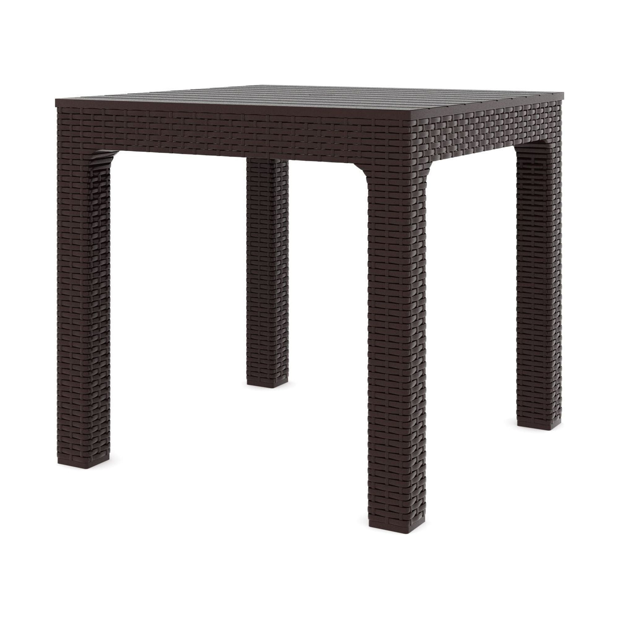 Solara Resin Patio Table, Wenge Brown - Walmart.com