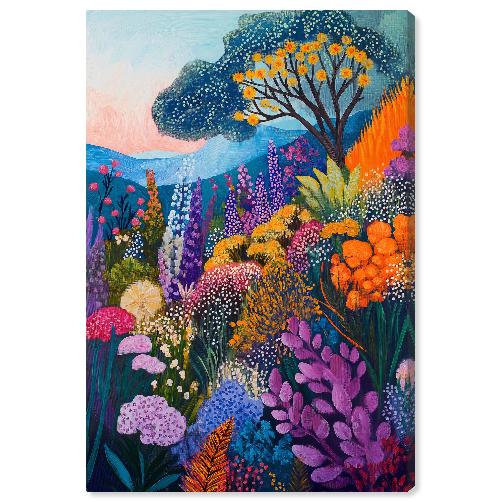 Solara's Bloom Canvas Chic Floral Art by Art Remedy, Gallery Wrapped ...