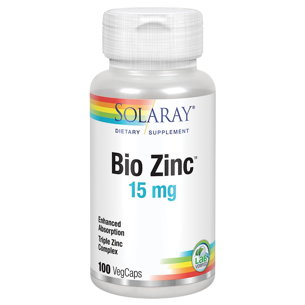 Solaray Bio Zinc 15 mg | Triple Zinc Complex for Healthy Immune System ...
