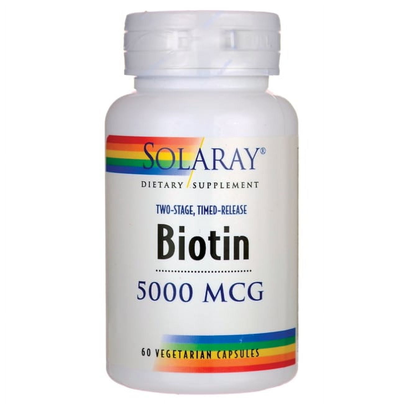 Solaray Biotin 5000 mcg | Timed Release | Fast-Acting, Long-Lasting ...