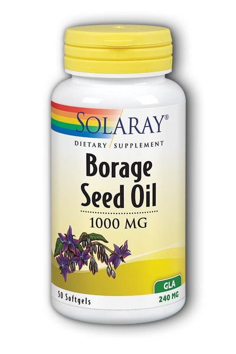 Solaray Borage Seed Oil GLA 240 mg - 50 Softgels - Walmart.com