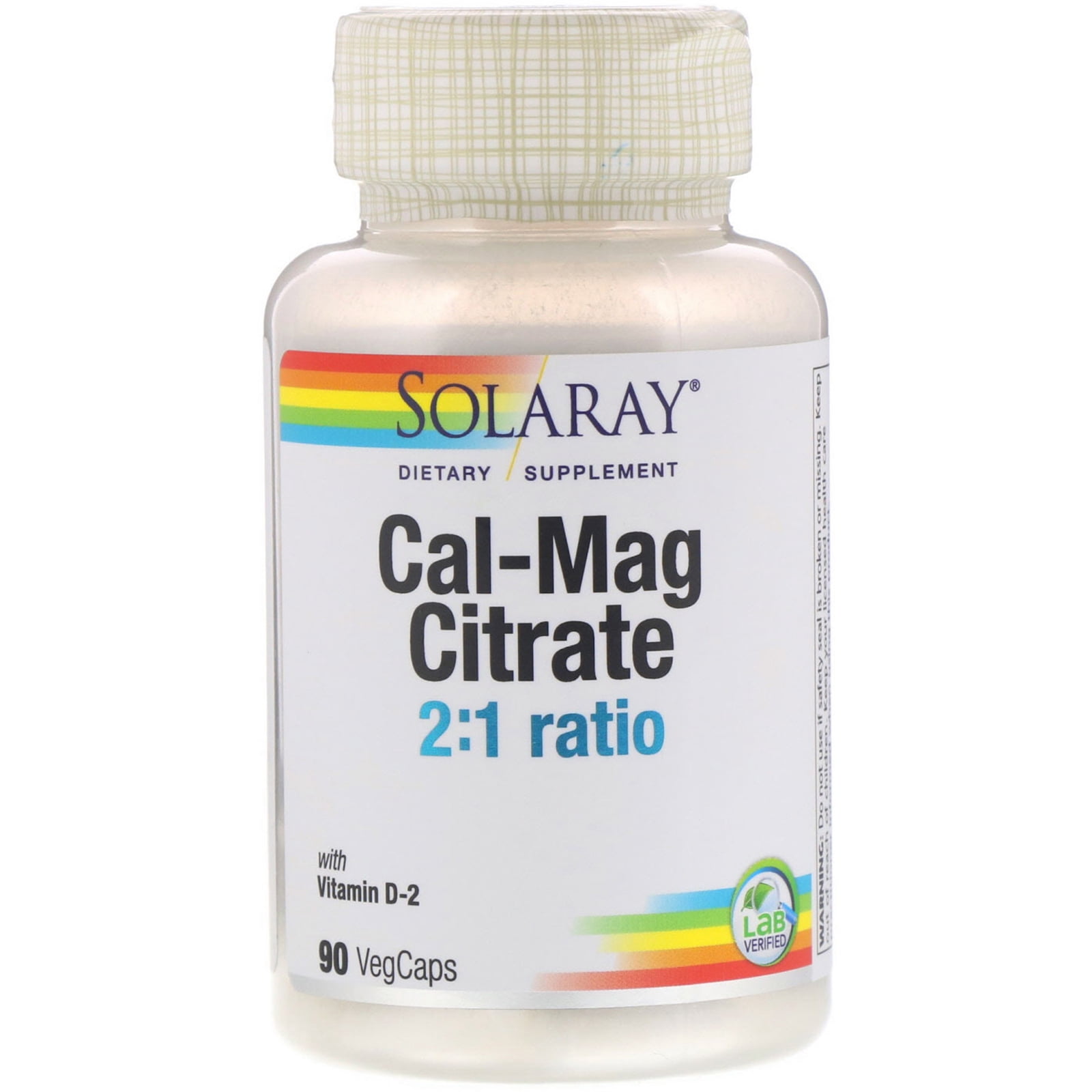 Solaray Cal-Mag Citrate with Vitamin D 2:1 Capsules, 90 Count - Walmart.com