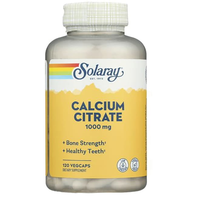 Solaray Calcium Citrate Capsules, 1000mg, 120 Count - Walmart.com