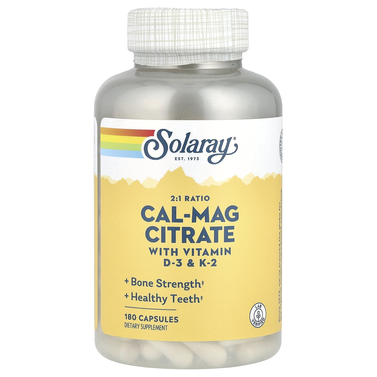 Solaray Health Mag Complex, Calcium & Magnesium Citrate, w/ Vit D3 & K2, Bone & Muscle Support ...