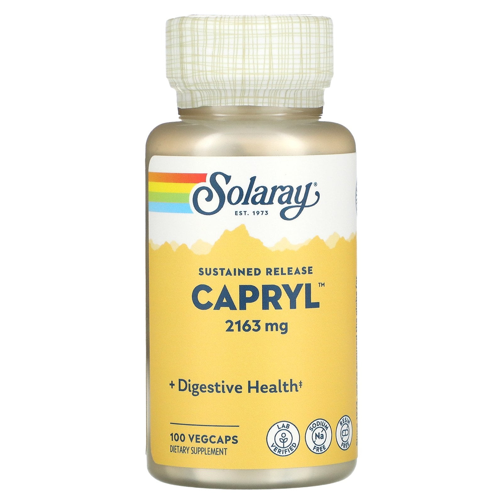 Solaray Capryl Supplement Capsules | Sustained Release Caprylic Acid ...