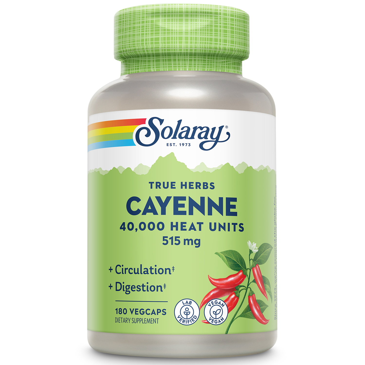 Solaray Cool Cool Cayenne 40,000 HU | Healthy Digestion, Circulation ...
