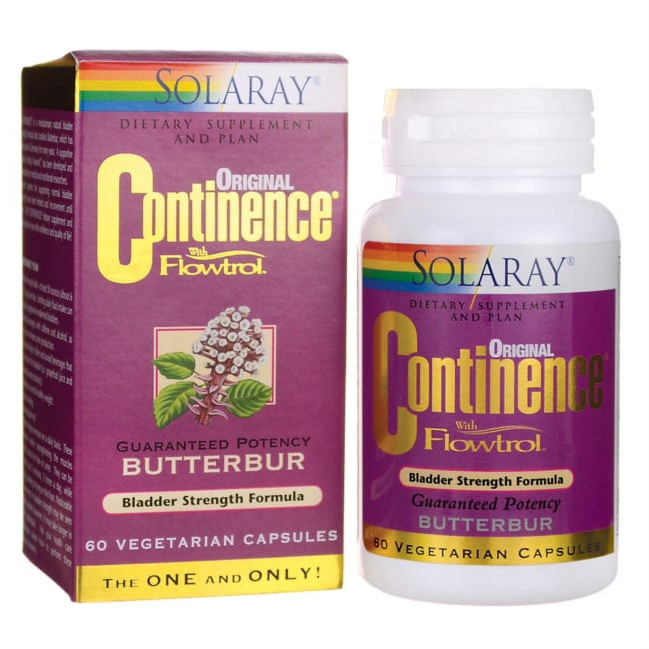 Solaray Continence with Butterbur & Flowtrol - Urinary & Bladder ...