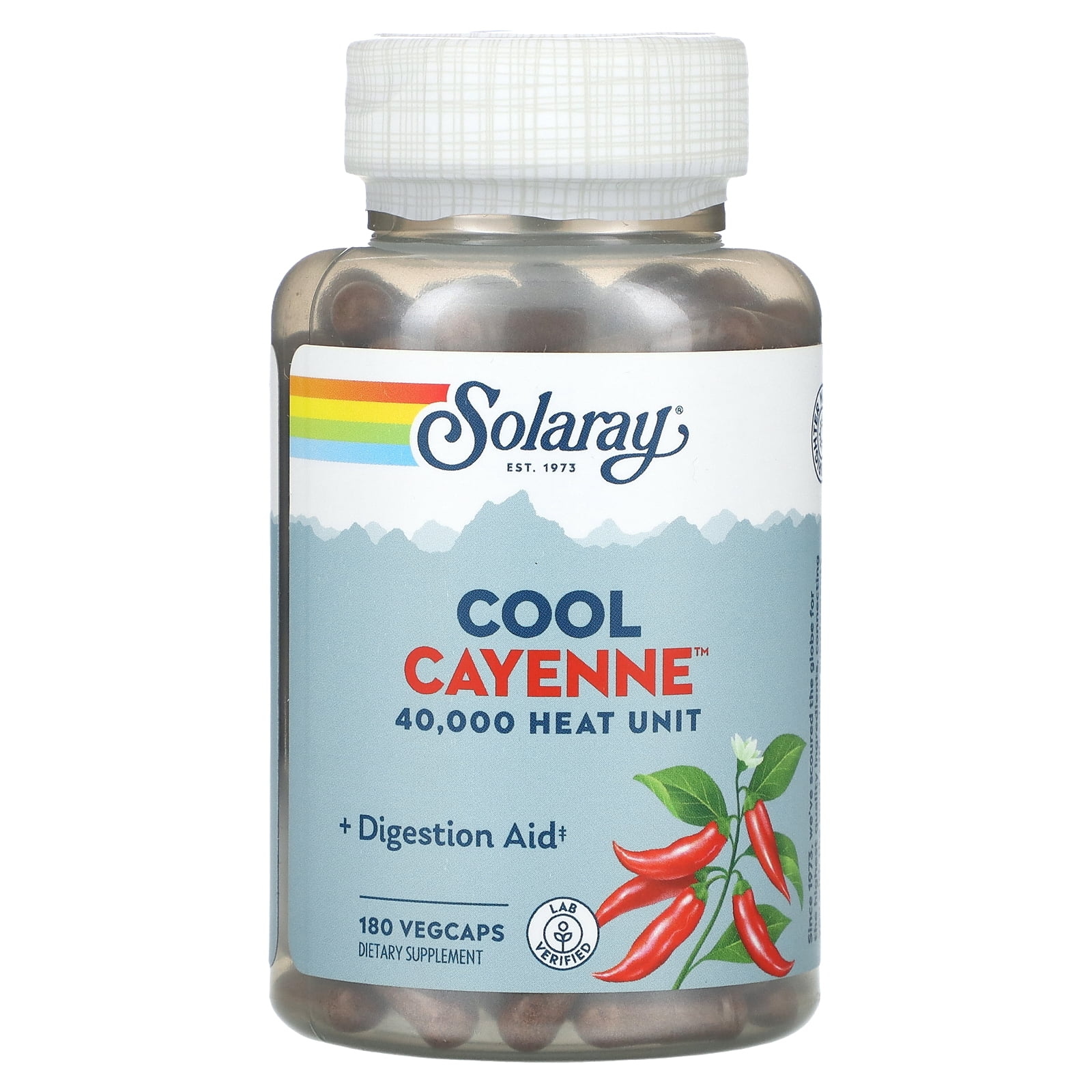 Solaray Cayenne 40,000 HU Supplement | Digestion & Cardio Support | 180 ...