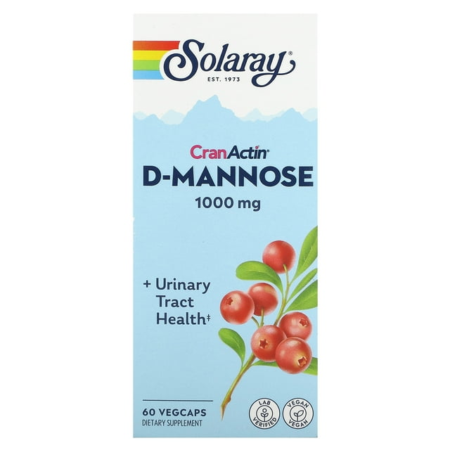 Solaray D-Mannose Supplement Tablets with CranActin Cranberry Extract ...