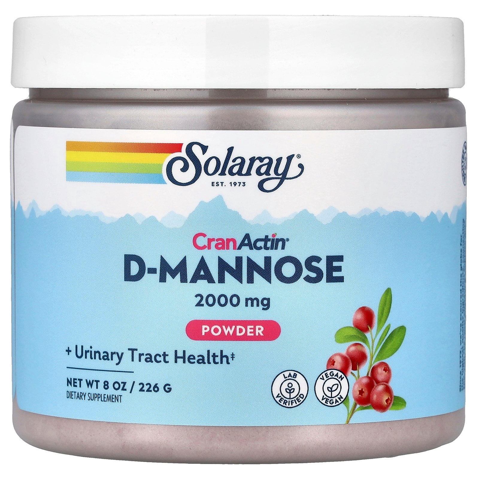 Solaray D-Mannose Powder, CranActin Cranberry AF Extract, 226 g ...