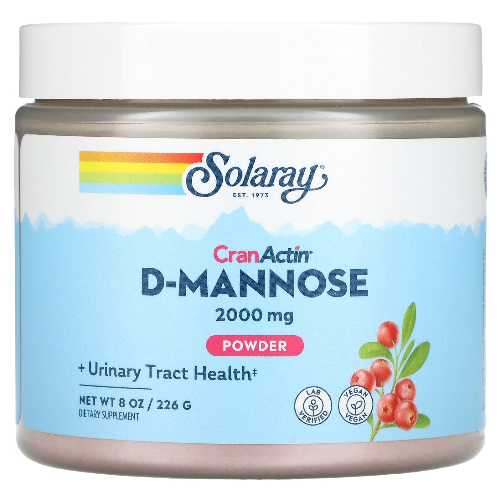 Solaray D-Mannose Powder, CranActin Cranberry AF Extract, 226 g ...