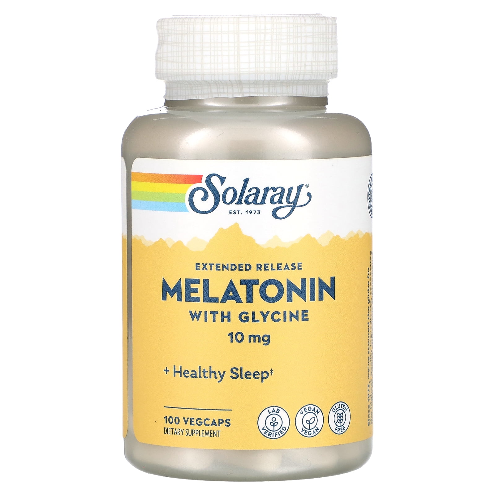 SOLARAY Melatonin 10mg with Glycine, Extended Release, Sleep Support ...