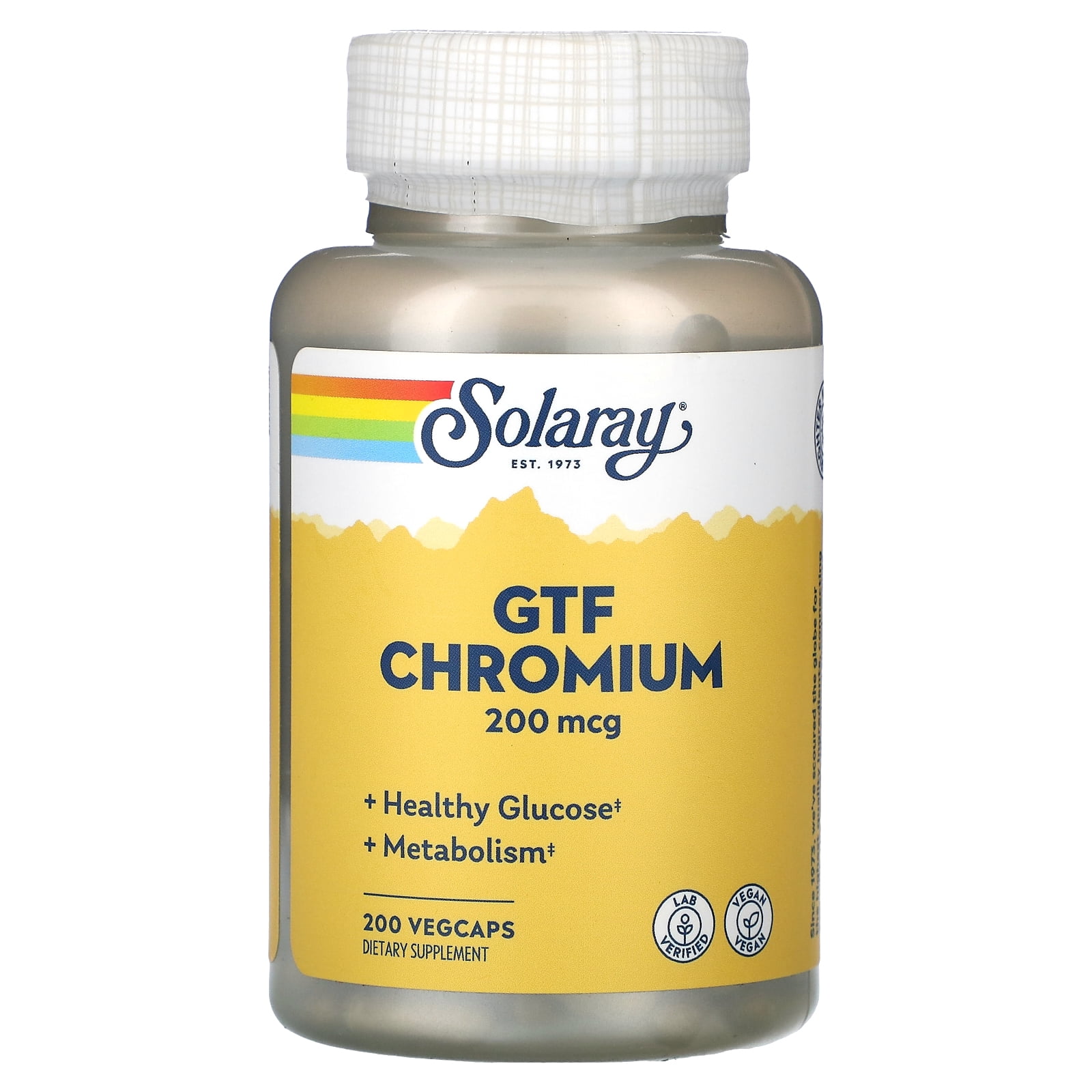 Solaray GTF Chromium Supplement Capsules, 200 mcg | 200 Count - Walmart.com