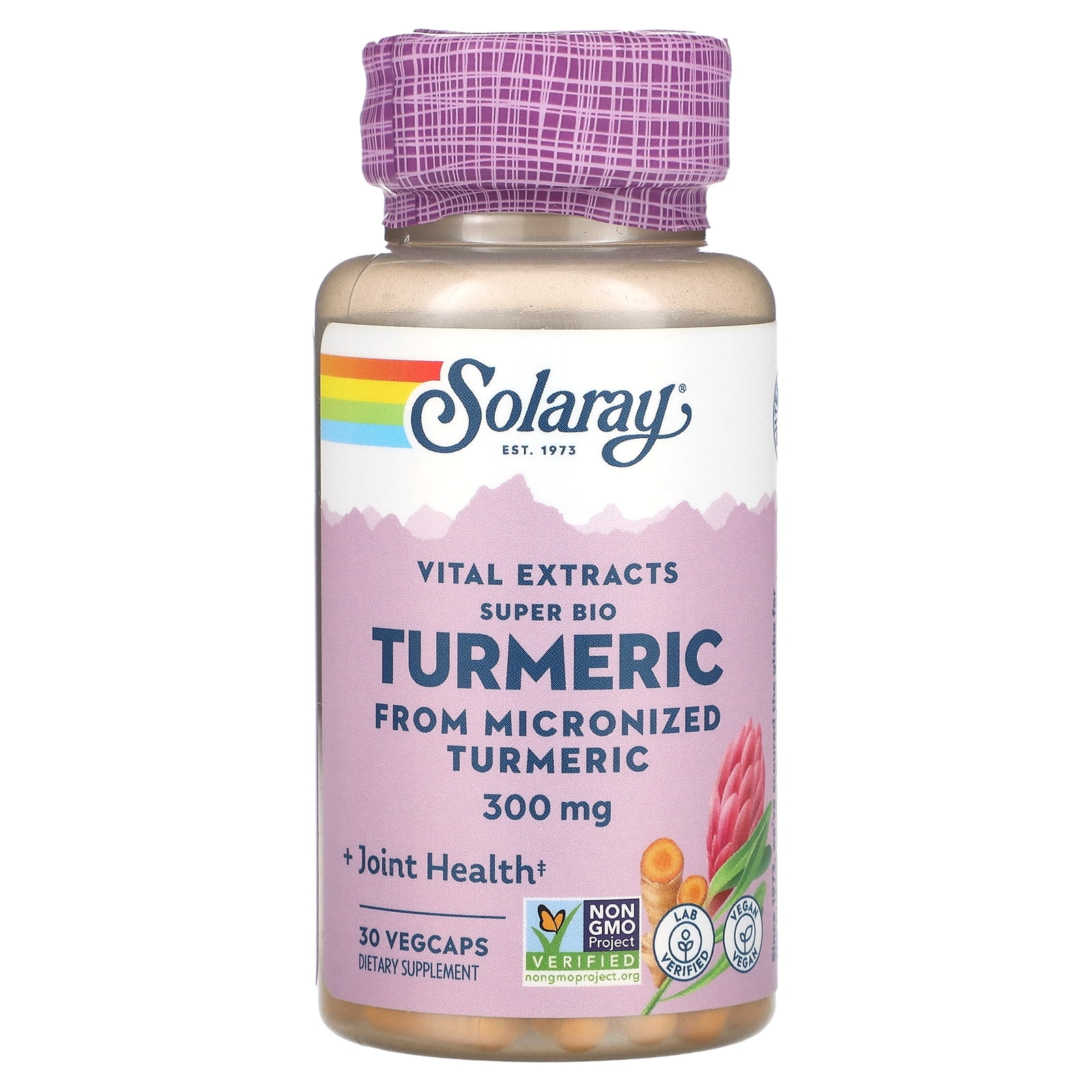 Solaray Super Bio Turmeric Micronized Supplement Extract, Veg Cap 300mg ...