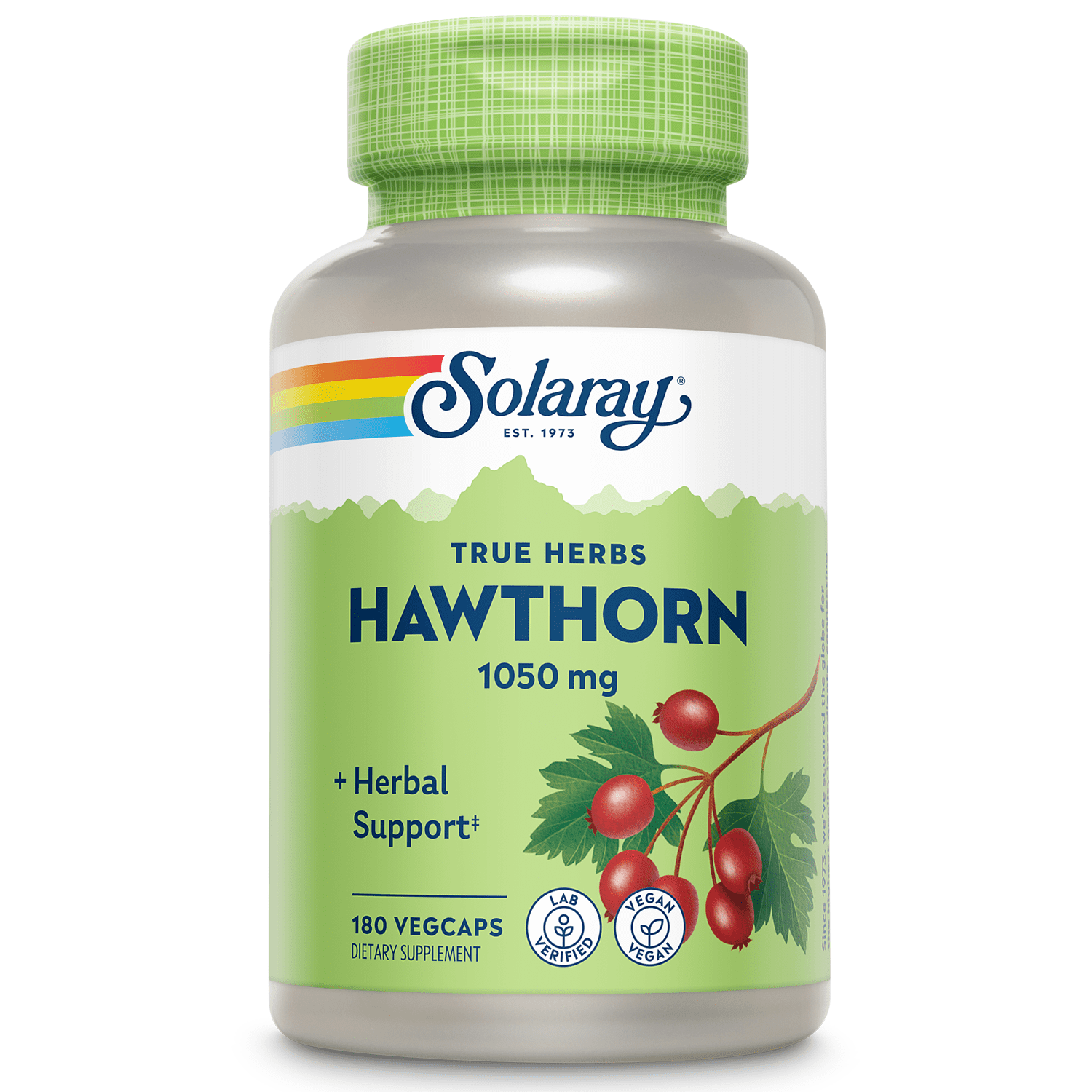 Solaray Hawthorn Berry 1050mg | Healthy Cardiovascular Function & Normal, Healthy Circulation ...