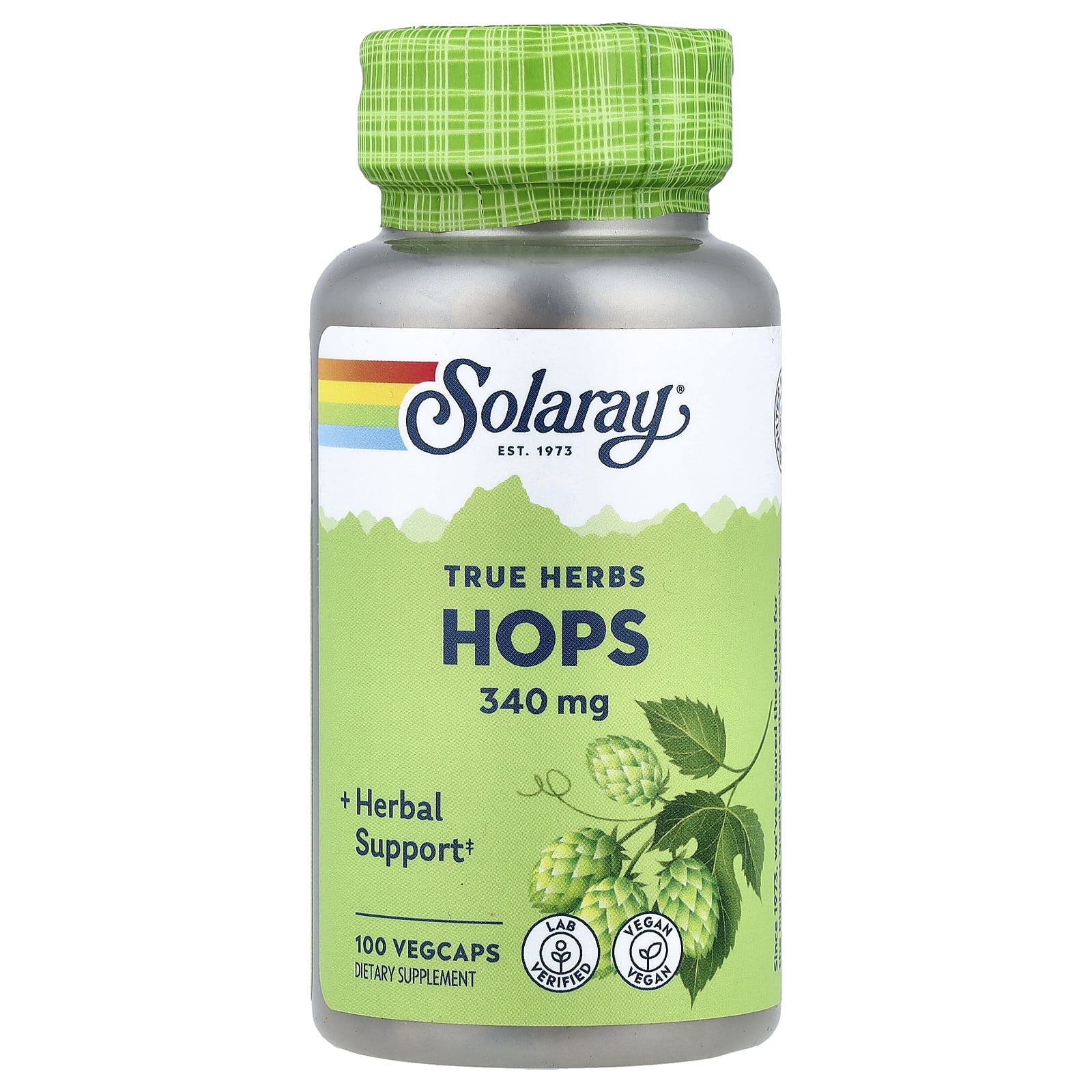 Solaray Hops 340mg - High-Quality Calming Supplement, 100 Easy-to ...