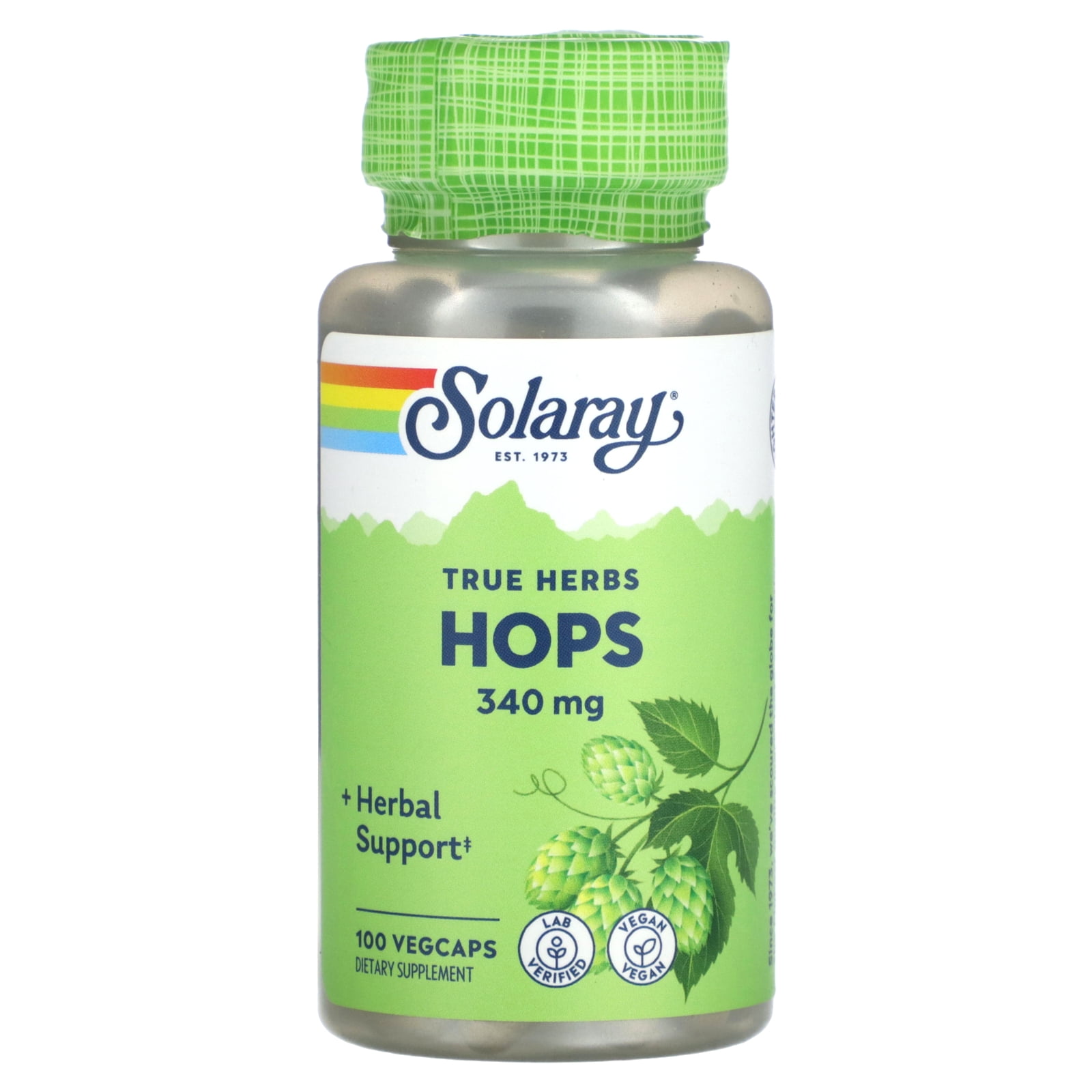Solaray Hops 340mg - High-Quality Calming Supplement, 100 Easy-to ...