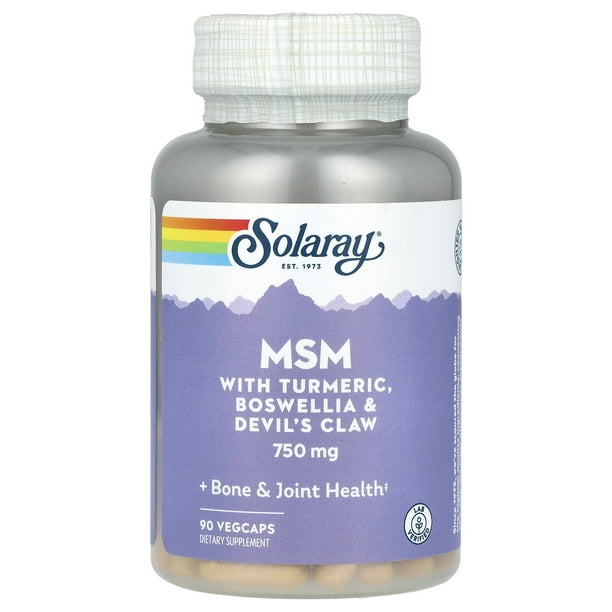 Solaray - MSM 750 mg. - 90 Vegetable Capsule(s) - Walmart Business Supplies