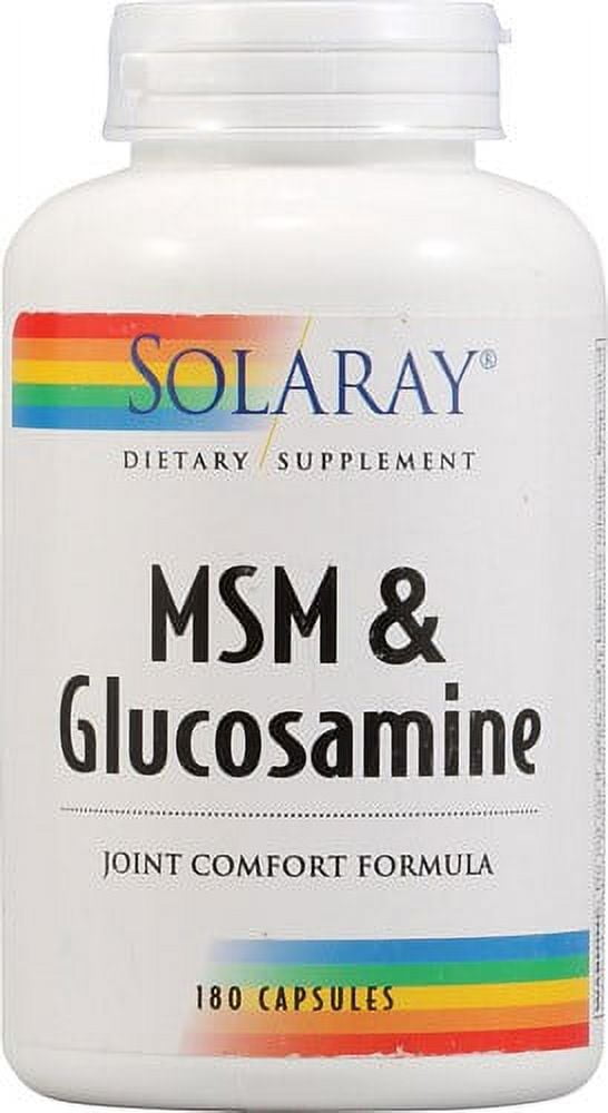 Solaray, MSM and Glucosamine, 180 Capsules, Supports Joint Health ...