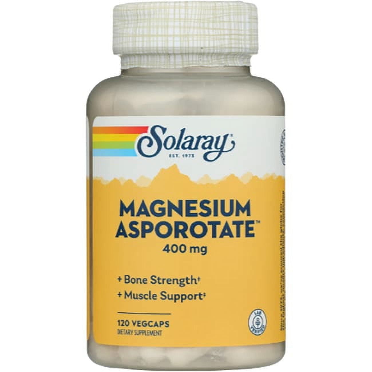 Solaray Magnesium Asporotate 400 mg 120 Capsule - Walmart.com