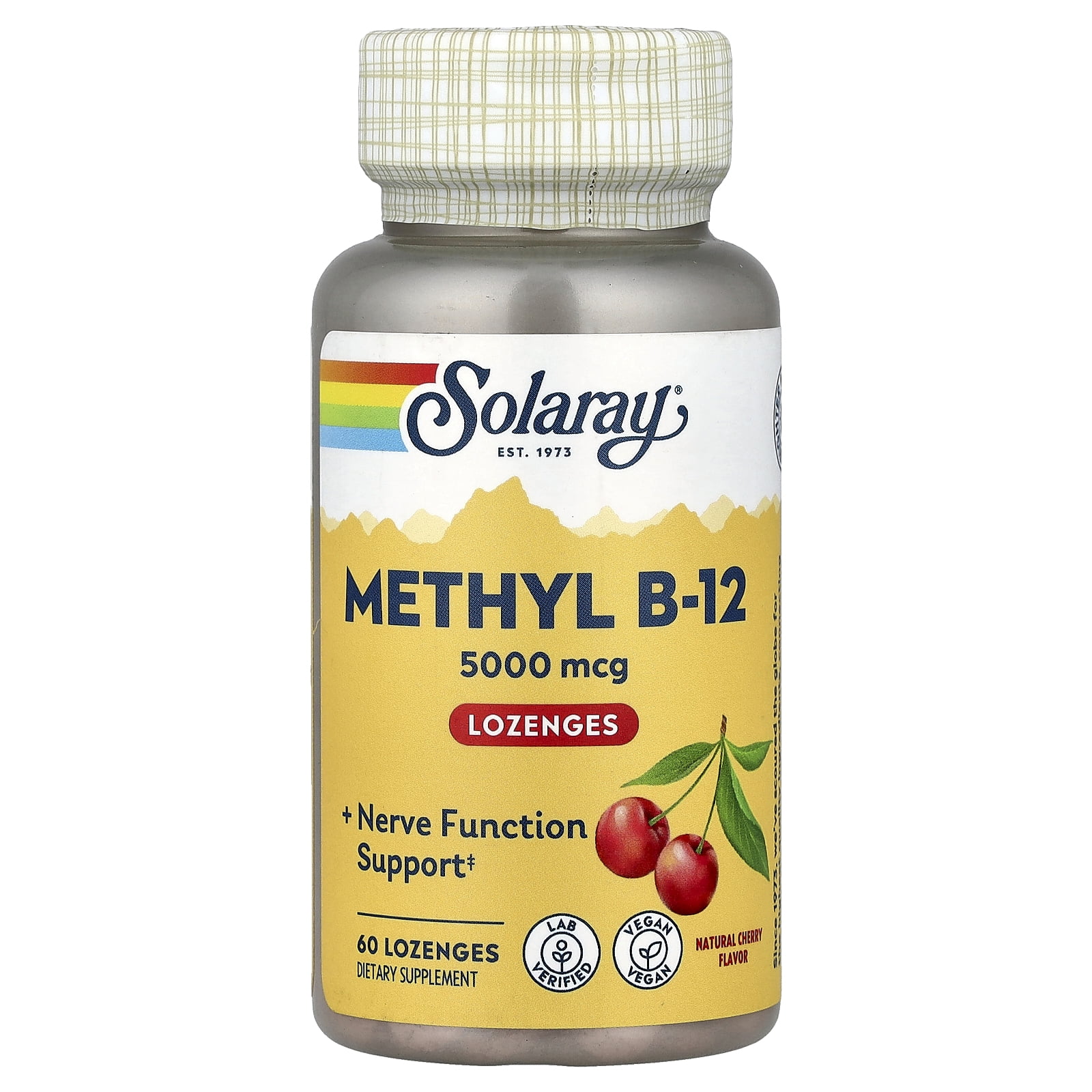 Solaray - Methyl B12 Cherry 5000 mcg. - 60 Lozenges - Walmart.com