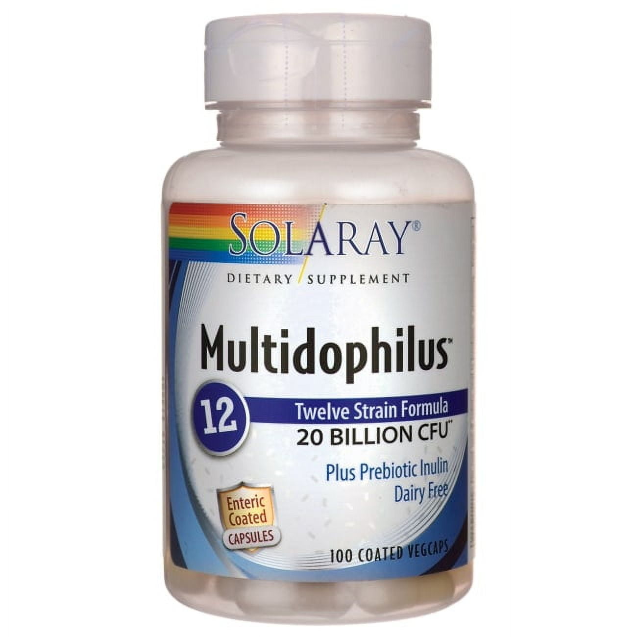 Solaray Multidophilus 12 Strain Probiotic | 20 Billion CFU | Healthy ...