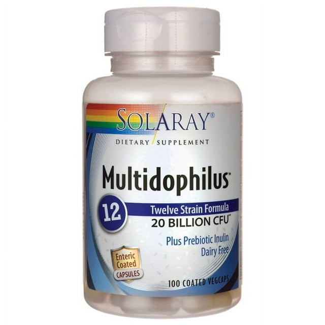 Solaray Multidophilus 12 Strain Probiotic | 20 Billion CFU | Healthy ...