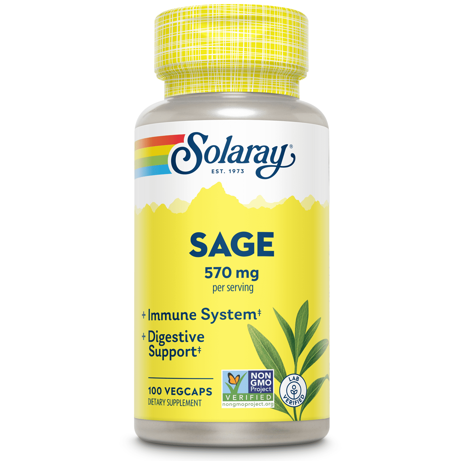 Solaray Organically Grown Sage Supplement, 100 VegCaps - Walmart.com