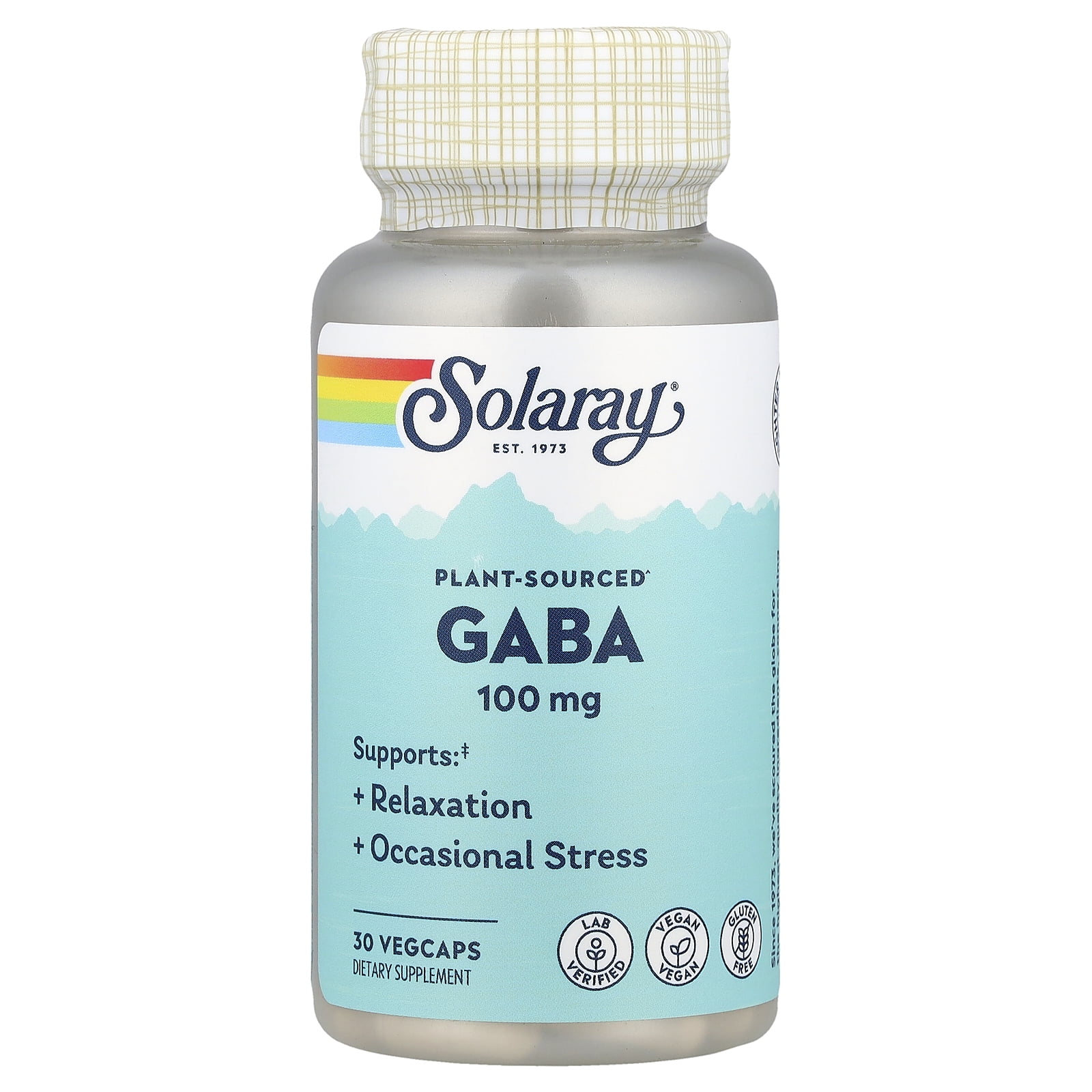 Solaray Plant-Sourced GABA 30 Vegetarian Capsules - Walmart.com