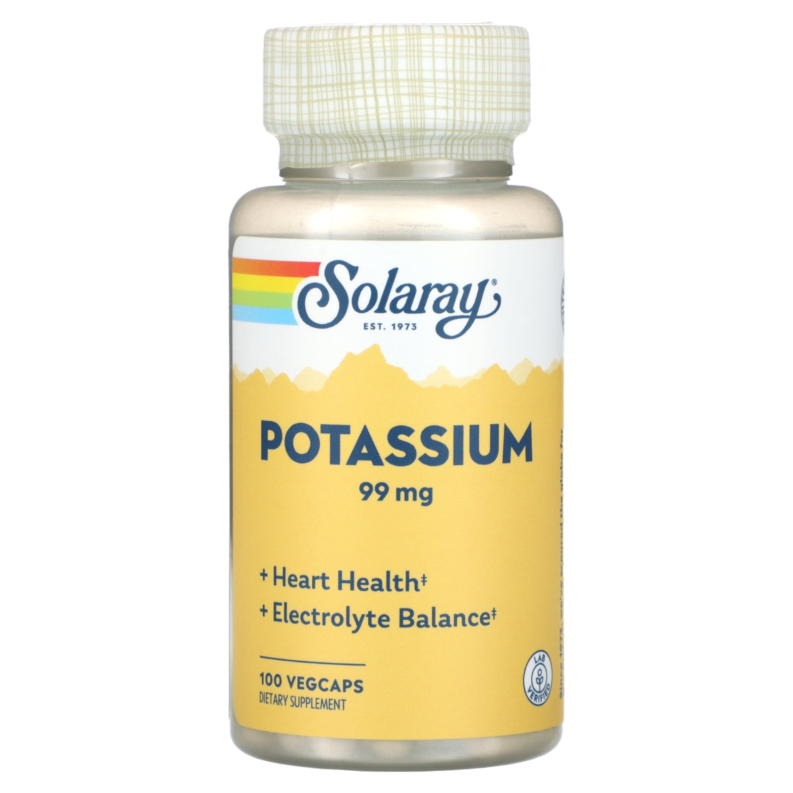 Solaray Potassium 99mg Supplement | Fluid Balance, Heart & Muscle ...