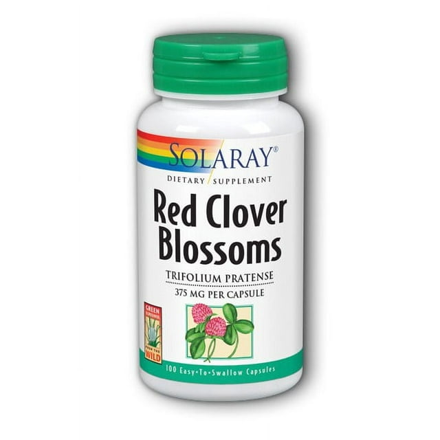 Solaray Supplement - Red Clover Blossoms 375 mg, 100 Capsules for ...