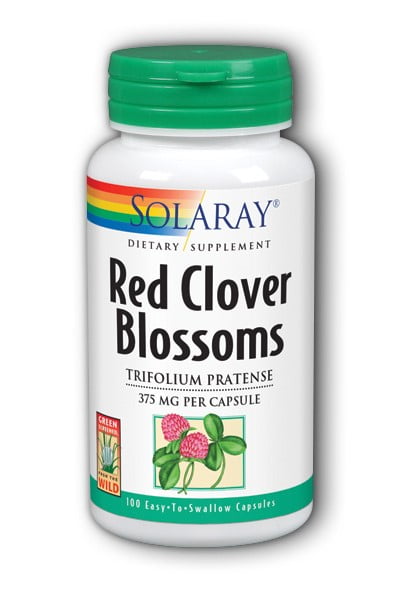 Solaray Red Clover Blossoms 375 mg - 100 Capsules - Walmart.com