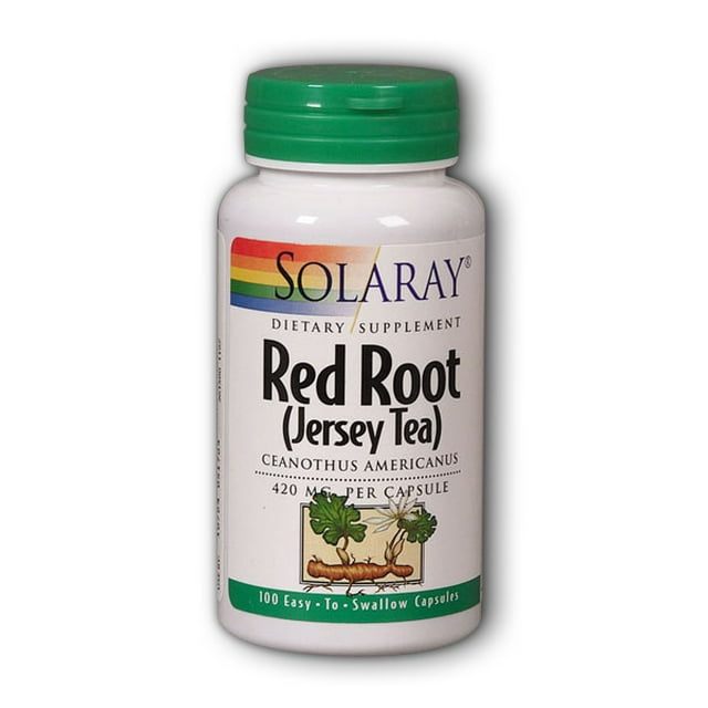 Solaray Herbal Red Root Jersey Tea for Asthma & Bronchitis Relief, 100 ...