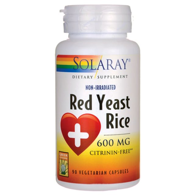 Solaray Red Yeast Rice, Healthy Heart & Cardiovascular Support, Non ...