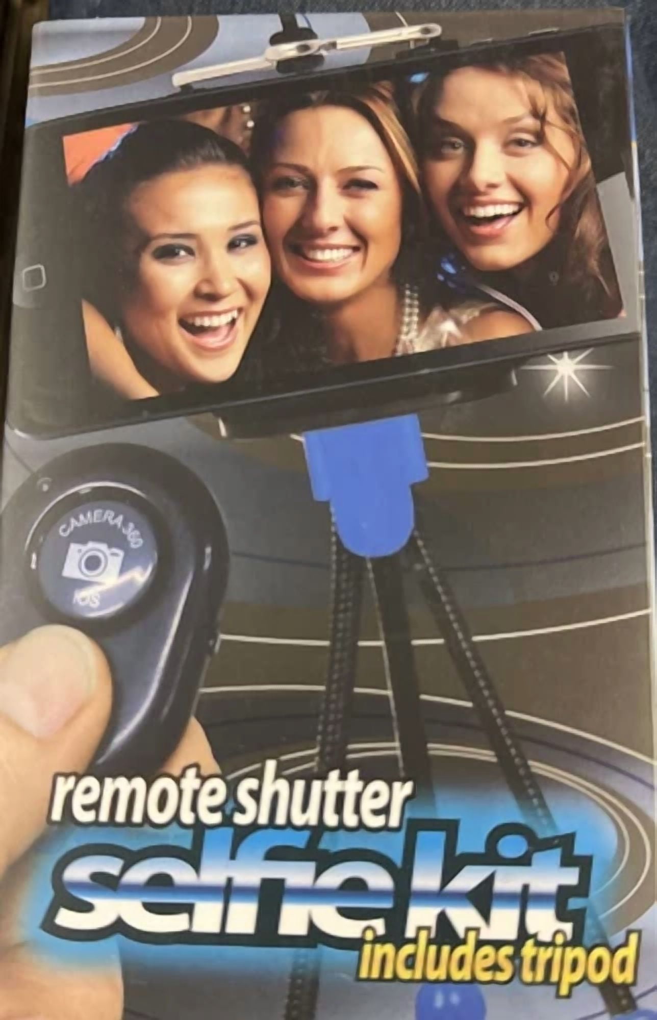 Solaray Remote Shutter Selfie Kit Tripod Wireless Cell Phone Holder ...
